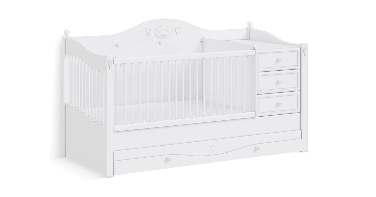 Patut transformabil (80x180cm) RUSTIC BABY | Kidshome | Because you`re ...